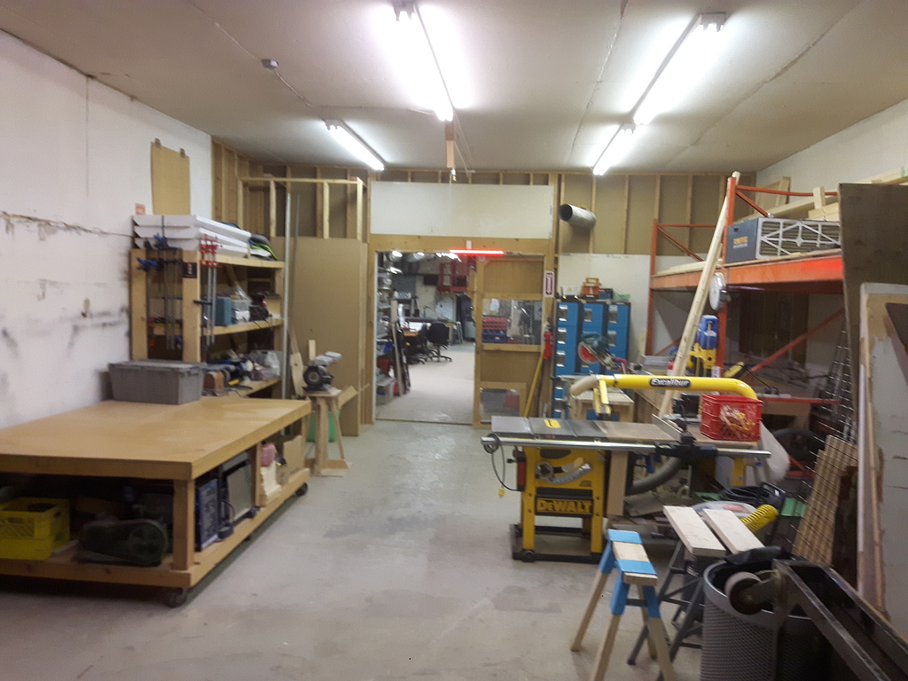 New woodshop layout, now with big beautiful layup table - General ...