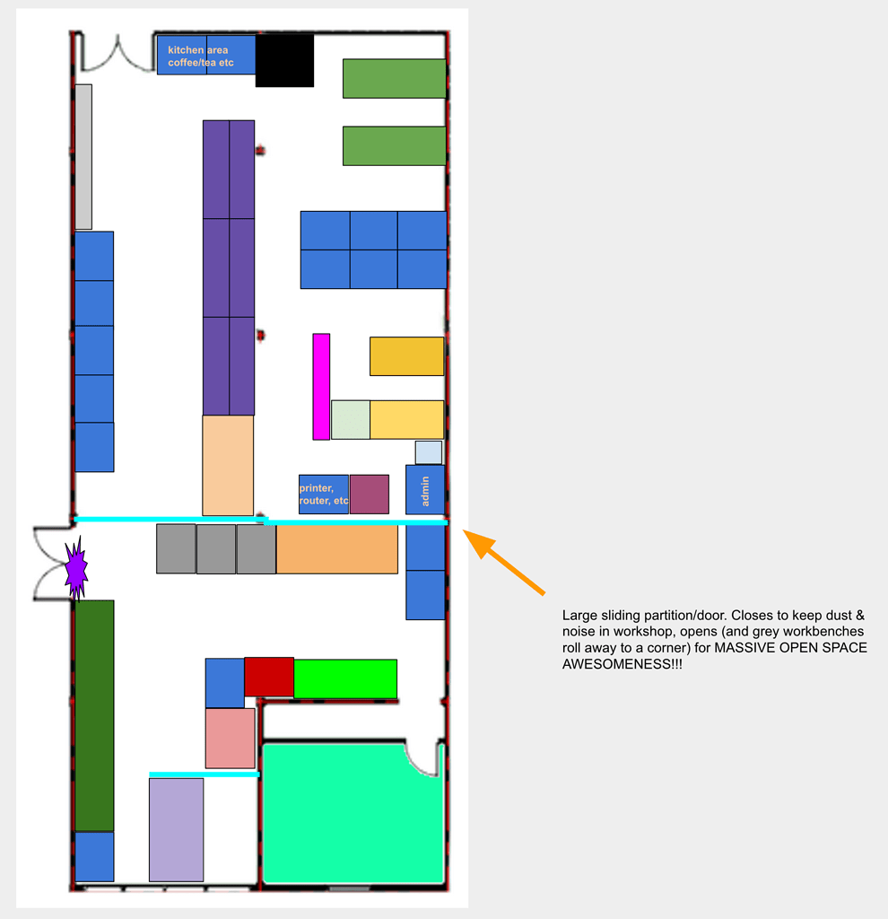 Finalizing the VHS Cook St layout - Space and infrastructure - VHS Talk - Vancouver Hack Space